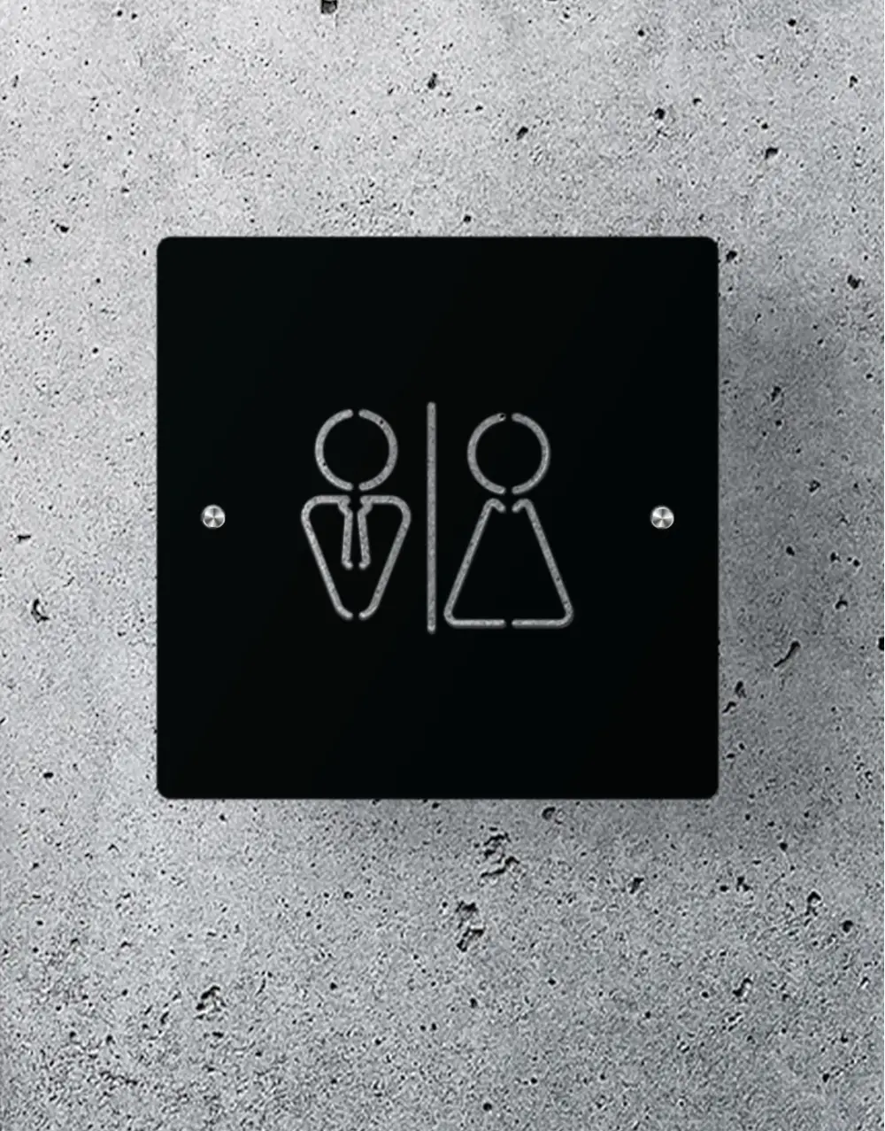 Square Unisex Toilet Sign